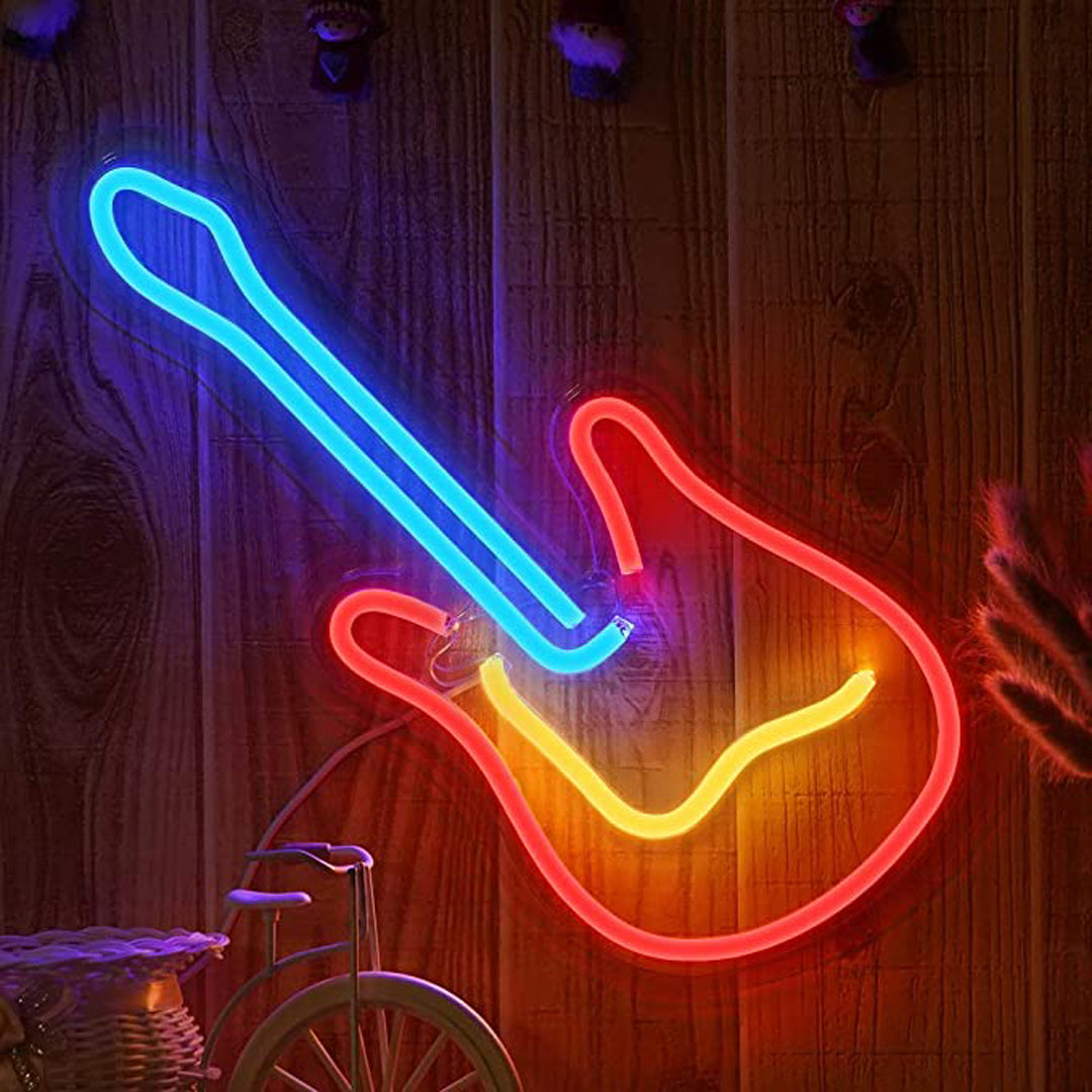Guitar Neon Light Sign For Music Lovers - Giftsholic