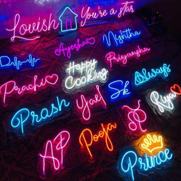 Neon Light Frames With Name In Different Colors - Giftsholic