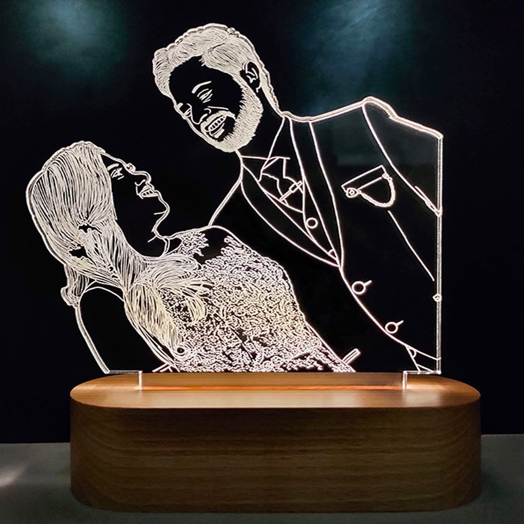 Valentine LED Photo Lamp For Couples - Giftsholic